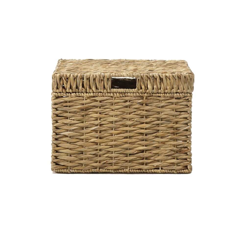 Korb mit Deckel klein naturfarben 50 x 34 x 35 cm online kaufen